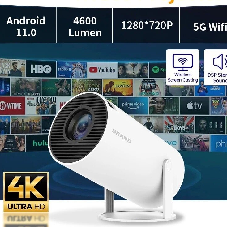 Portable Projector HD1080p with Bluetooth Wifi AirPlay Chromecast ...