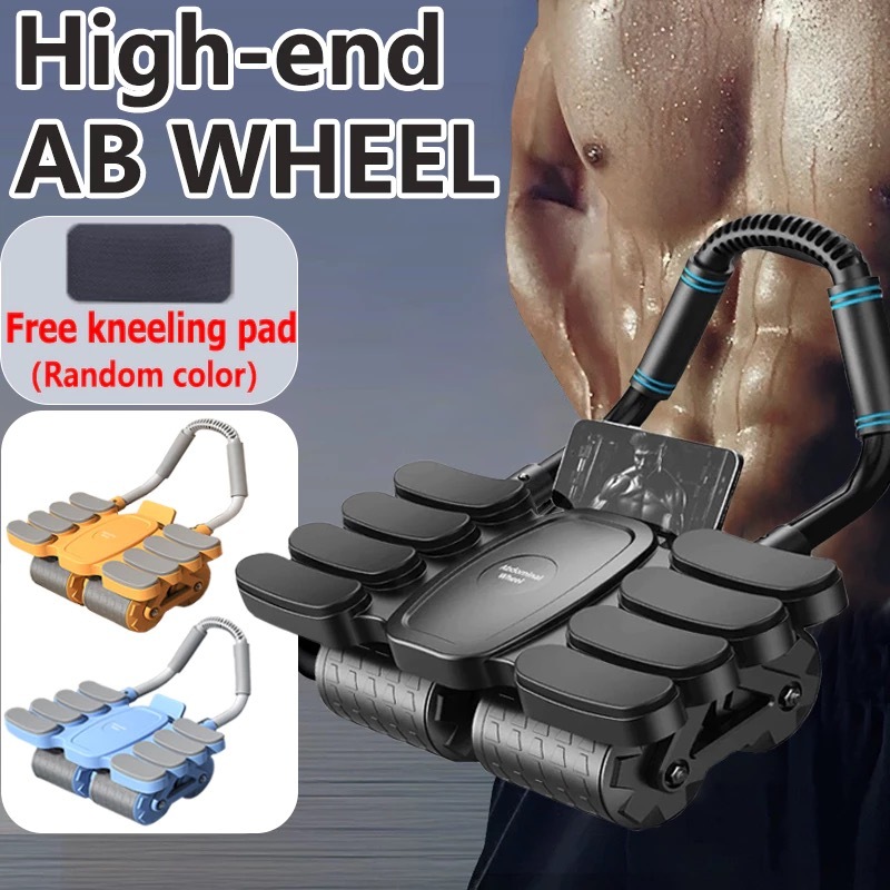 4-Wheel Ab Rollers Wheel Automatic Rebound Professional Elbow Support ...