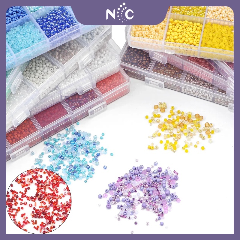 【NCC】Glass Seed Beads Box Set DIY Bracelet Necklace Rainbow Czech Charm ...