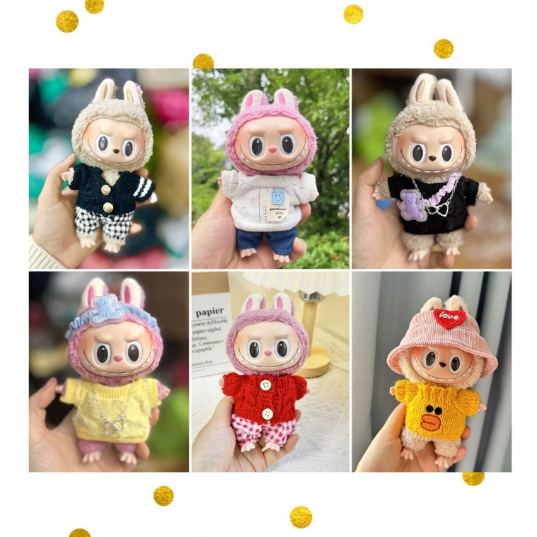 Labubu Clothes v1, Labubu v1 Macaron Series Doll Clothes (Sweater ...
