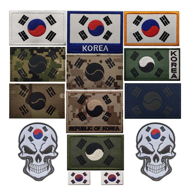 South Korea Flag Emblem Stickers Embroidery Patches,Military Tactical ...