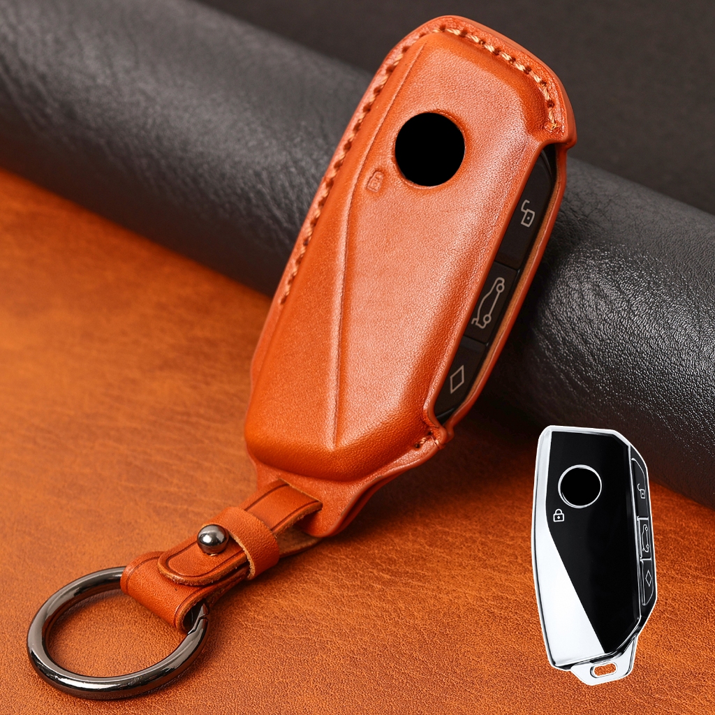 High Quality Leather Remote Car Key Case Cover For BMW X7 X5 IX I7 XM ...