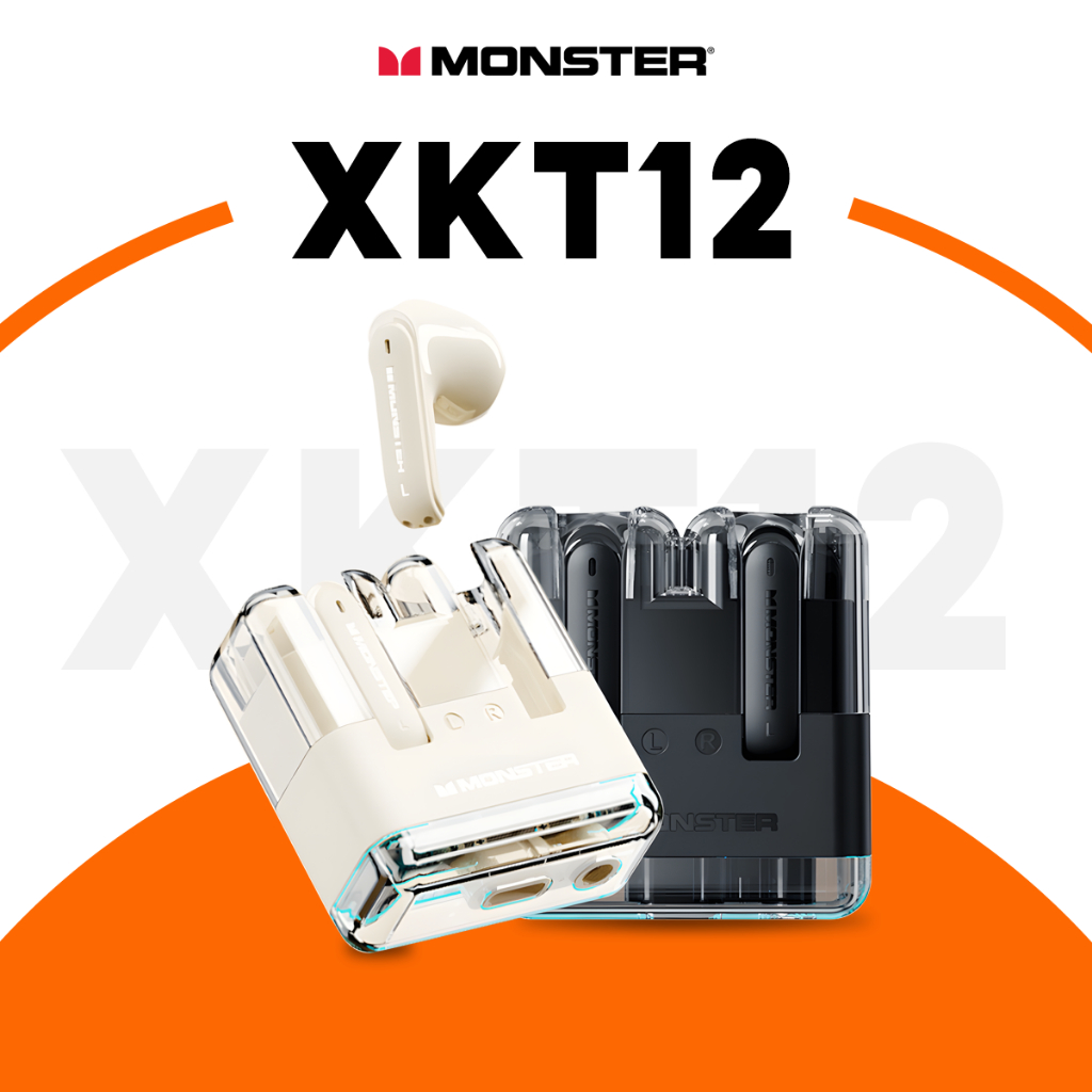 Monster XKT12 TWS Bluetooth Wireless Earphone ENC Noise Canceling Hi-Fi ...
