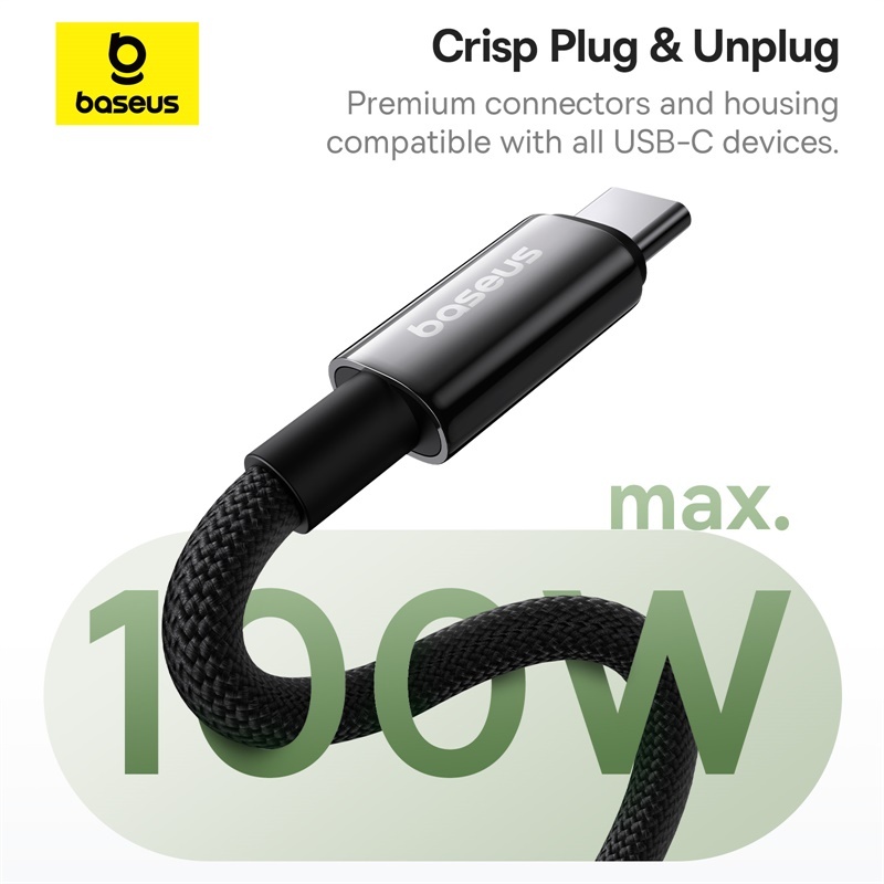 Baseus Tungsten Gold Type C to Type C 100W Magnetic Charging Cable 1m | Shopee Singapore