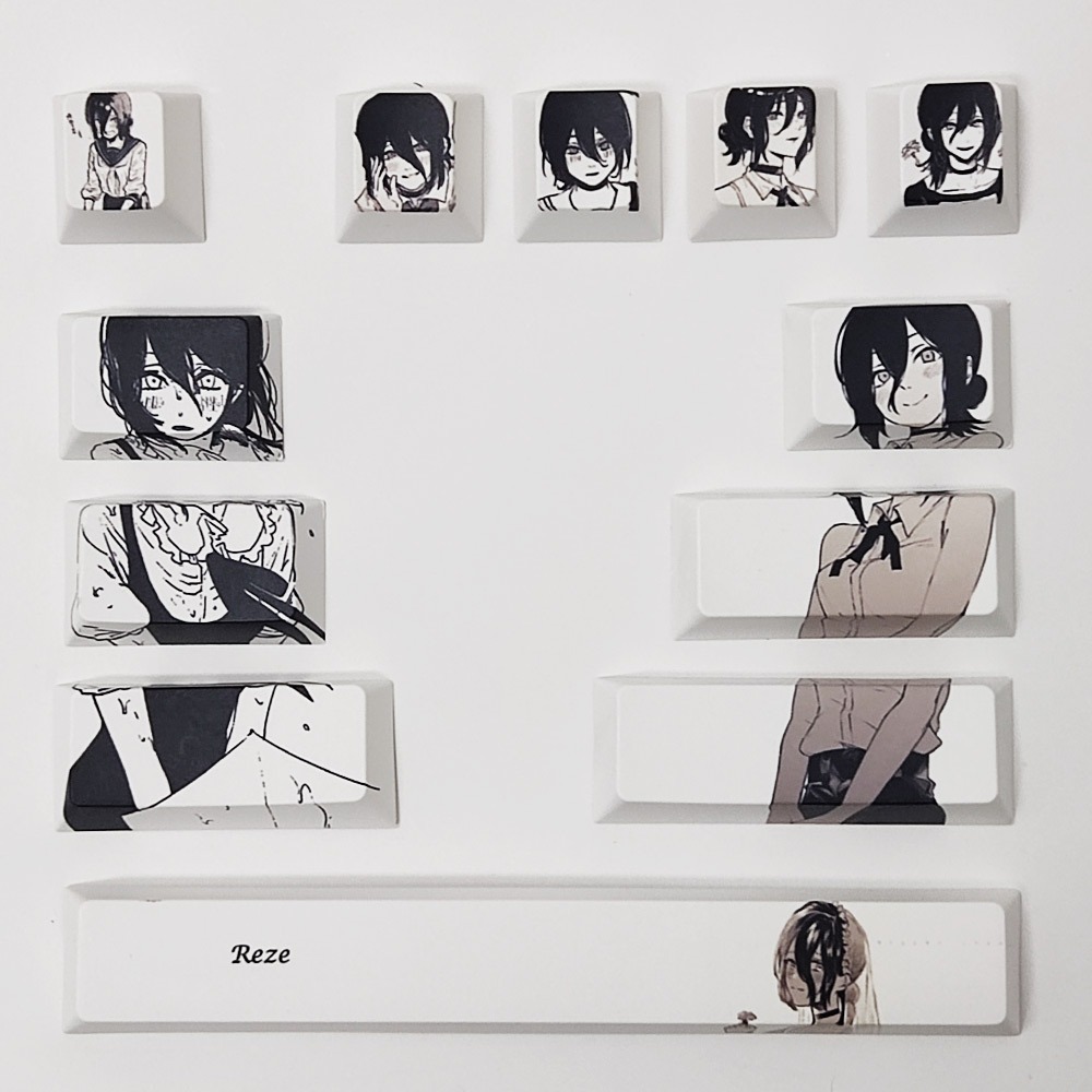 Reze Keycaps Cherry Profile PBT Dye Sublimation Chainsaw Man Keycaps ...