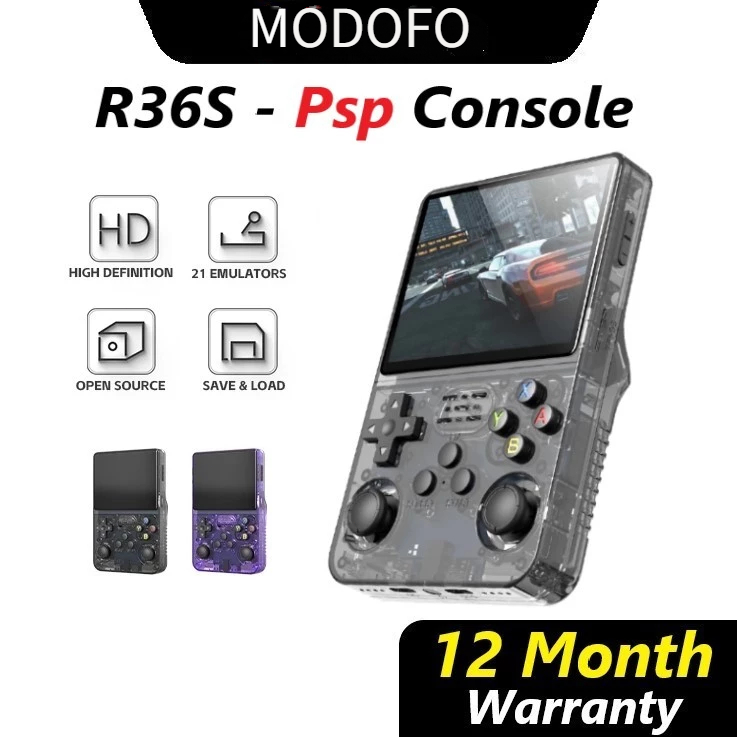 R36S Retro Handheld Video Game Console Linux System 3.5 Inch IPS Screen Portable Pocket Video ...