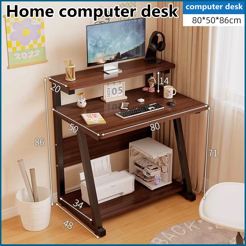 Desktop computer desk three-level computer desk Home Office Desk Study ...