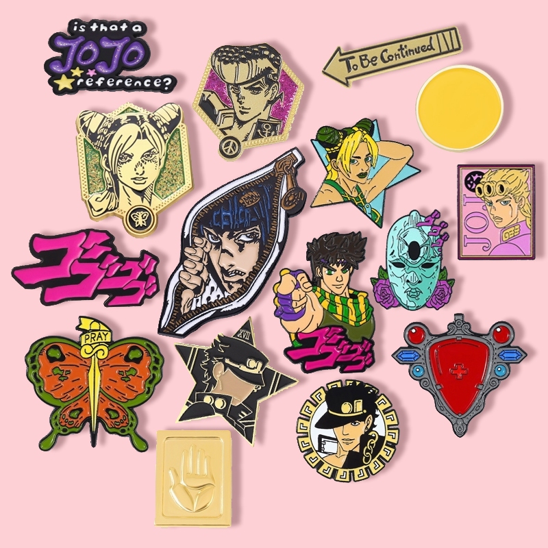 Animation Peripheral Bizarre Adventure Cartoon Character Enamel Pin ...