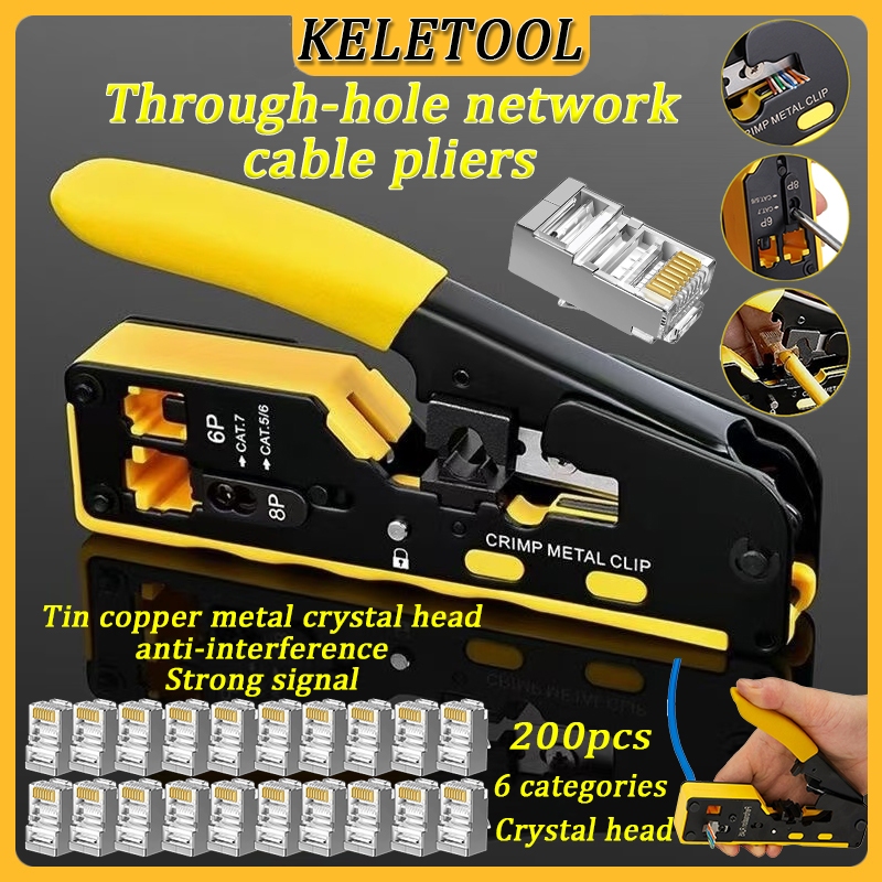 3 in 1 RJ45 Network Cable Cutting Pliers Crimping Tool Modular ...