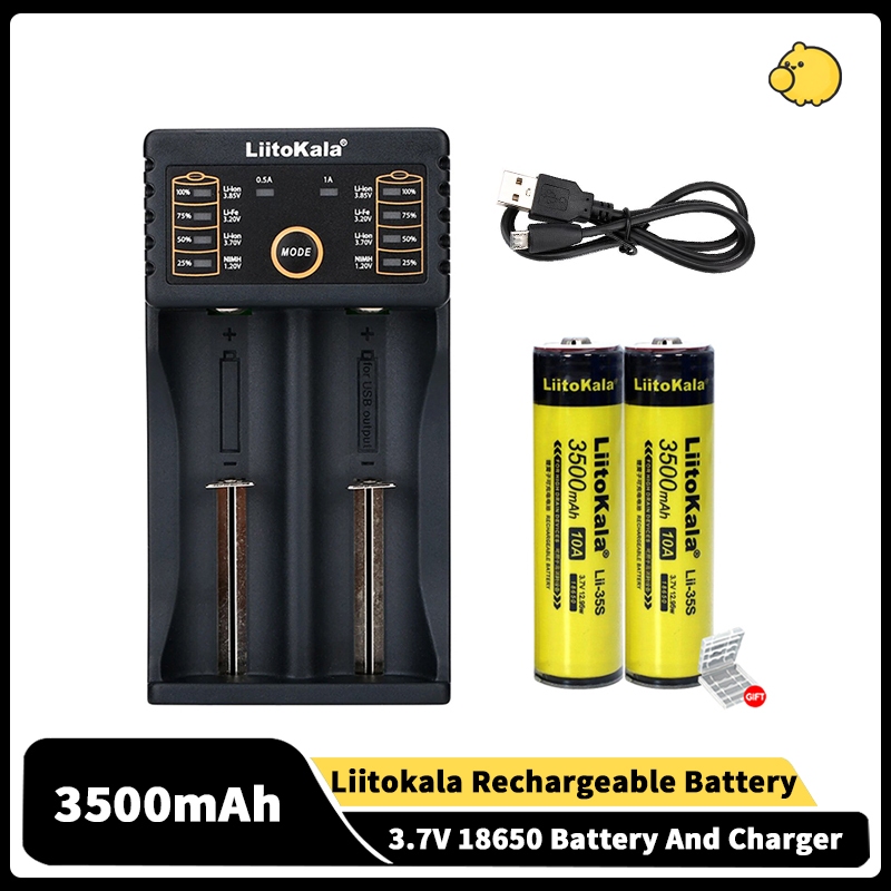 Liitokala Lii-35S Protected 18650 3500mAh Rechargeable Li-lon battery ...