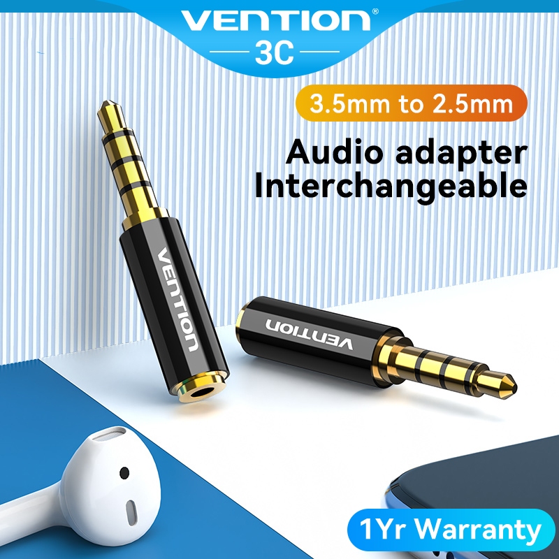 Vention 3.5mm Male to 2.5mm Female Audio Headphone Adapter Headset ...