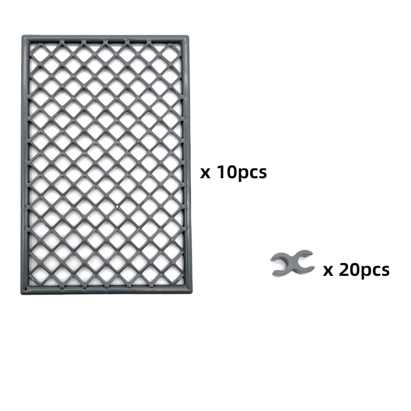 10pcs set MOC DIY WW2 Military Base Barbed Wire Fence Mesh Isolation ...