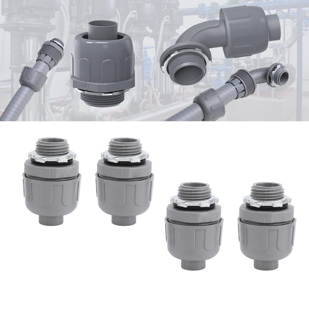 [CSS] 20 Pcs Liquid Tight Conduit Connector 1/2 Inch NPT Nylon 6 Non ...