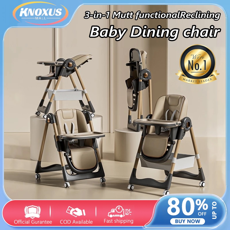 Foldable Baby dining chair Adjustable heigh Multifunctional baby high ...