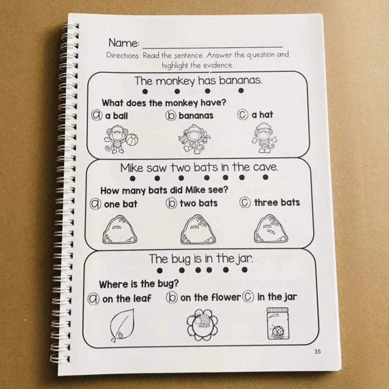 120Pages Children English Reading Comprehension Exercise Book ...