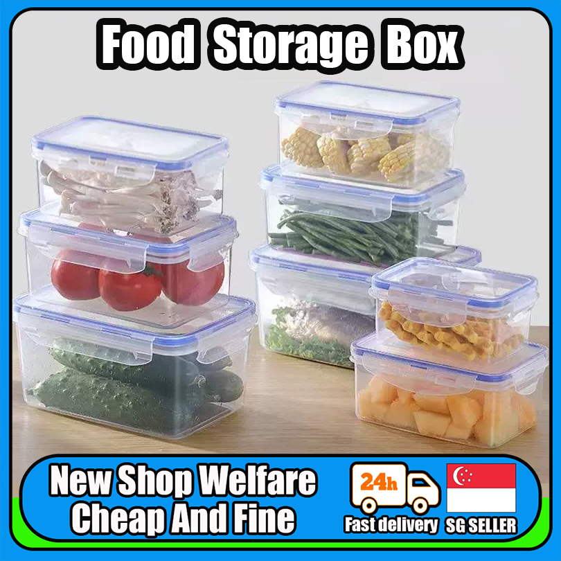 【SG Stock】Airtight Plastic Food Box/ Kitchen Storage Seal Box/ Food ...