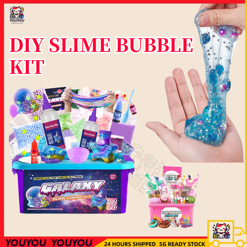 🇸🇬Local Stock🇸🇬 Slime DIY Making Kit/Ice Cream Slime/Galaxy Slime/Sweet ...