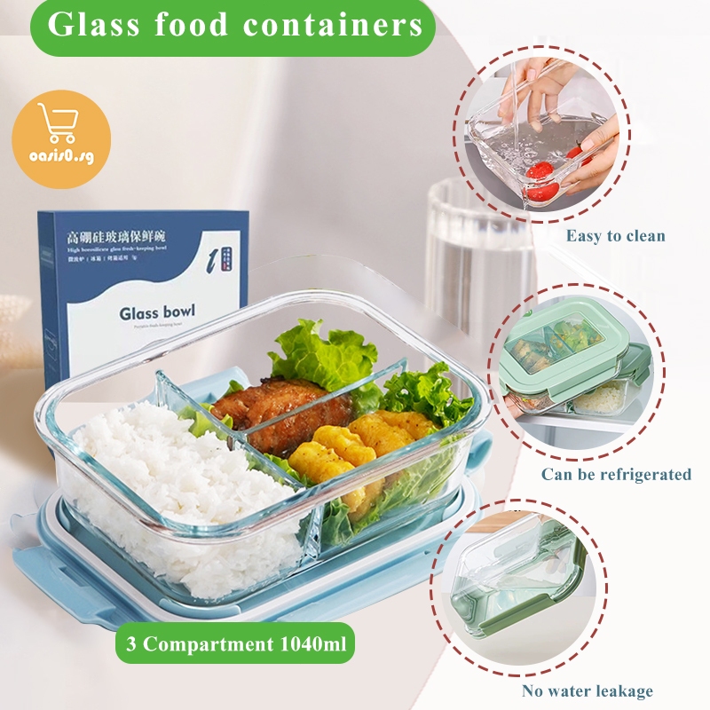 Oasis0.sg - Glass Food Container | Glass Lunch Box | Microwaveable ...
