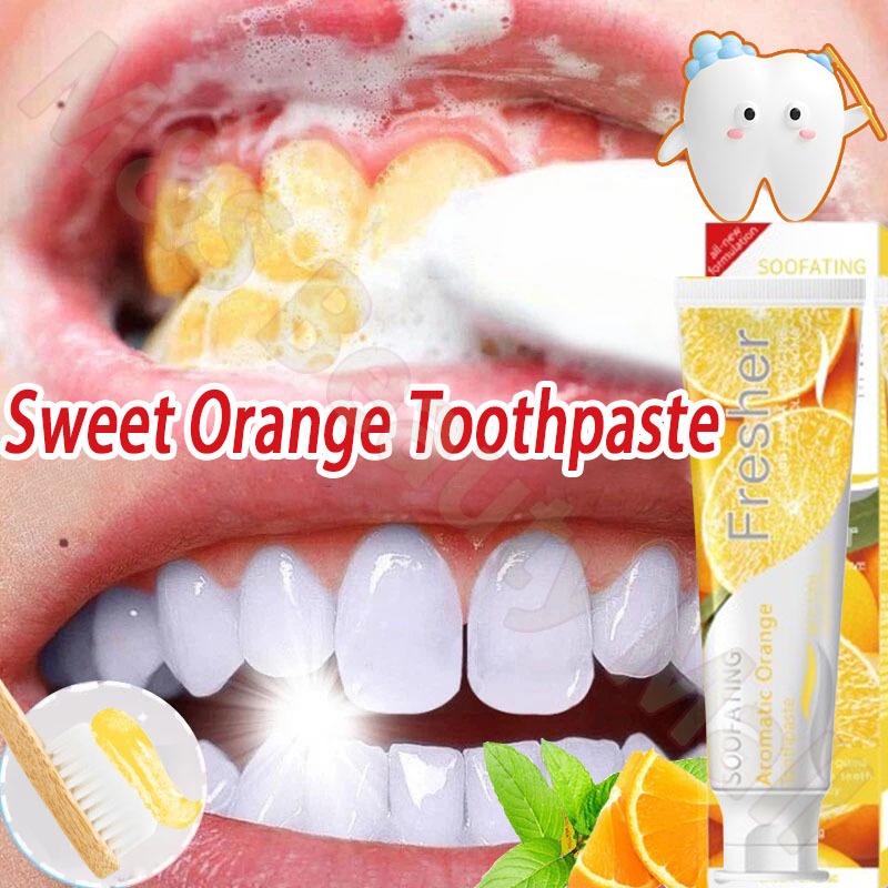 Sweet orange toothpaste 150g whitening /yellowing, contains vitamin C ...