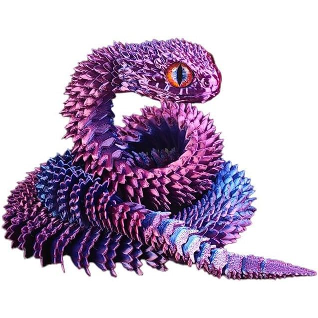 3D Printed Animals-Snake Viper,3D Printed Snake Toys 3D Printed ...