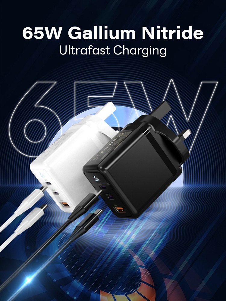 Lemorele 30W/65W/100W GaN Charger Plug Multi USB-A&Type C PD Phone Laptop Fast Charging Head ...