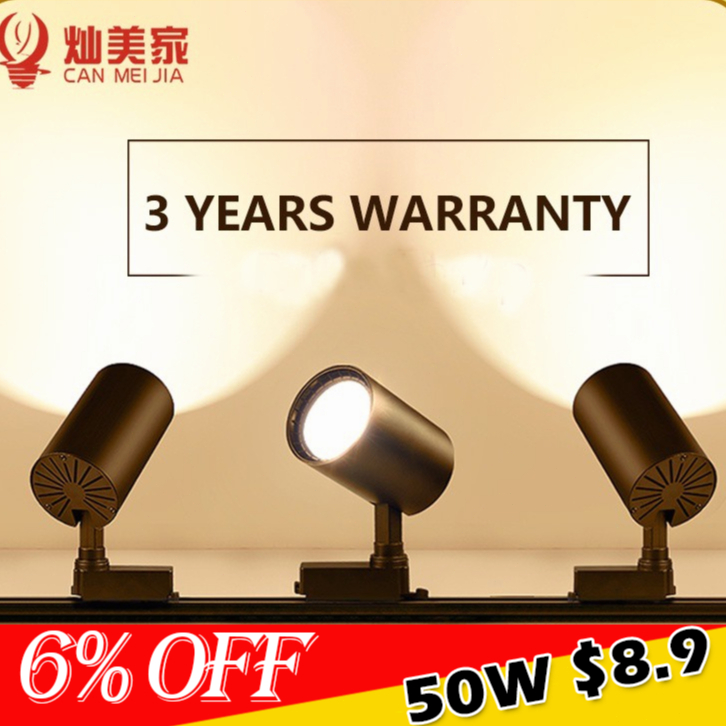 CANMEIJIA Tricolor LED Track Light 12W 20W 30W 40W 50W Spotlight COB ...