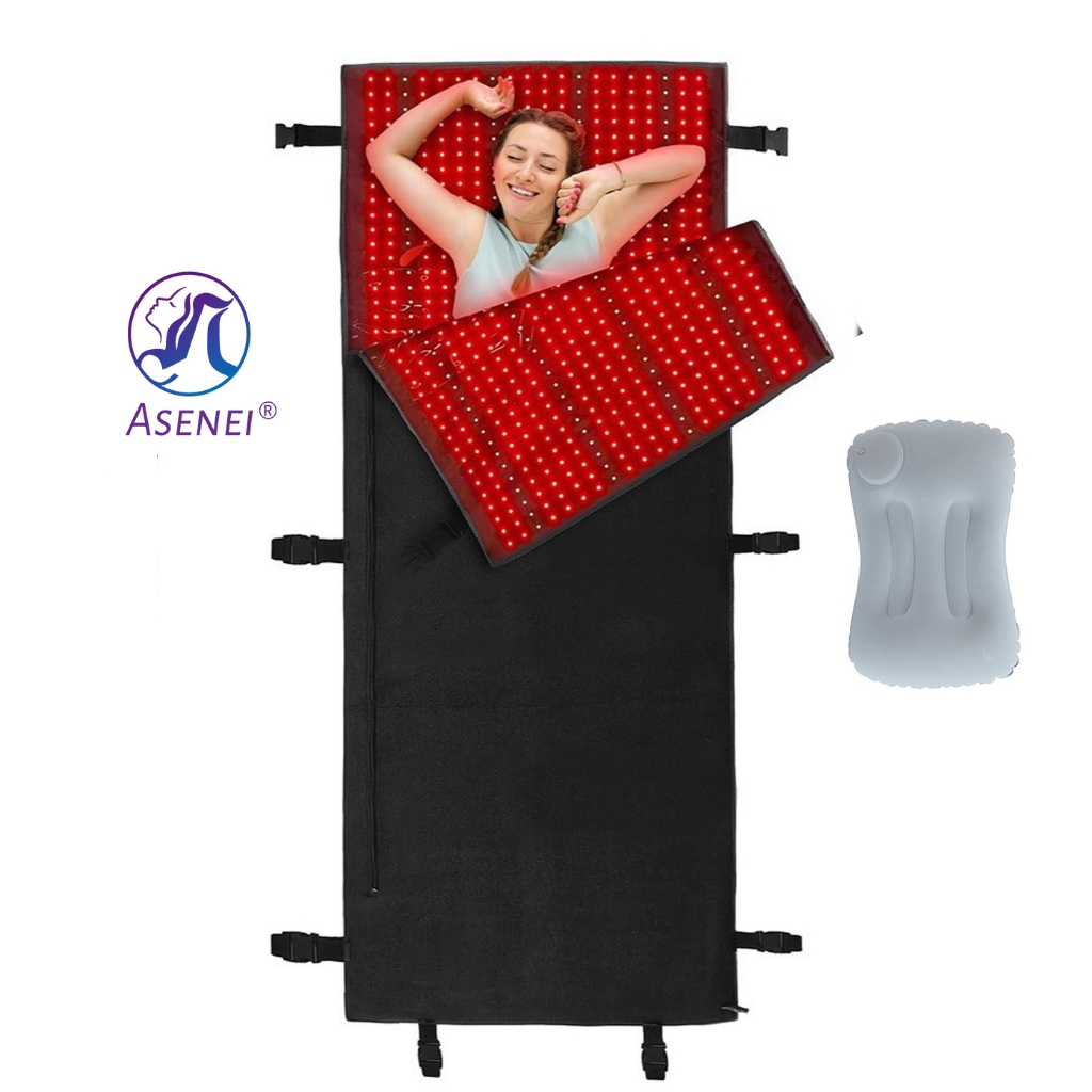 Asenei 2520Pcs LEDs Red Light Therapy Mat for Full Body, Infrared Light ...