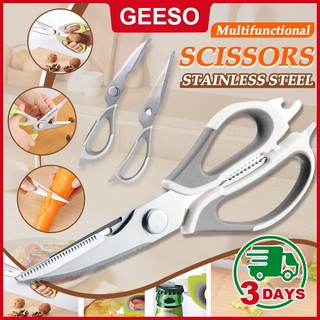 GEESO Kitchen Scissors Gunting Dapur Heavy Duty Stainless Steel Kitchen ...