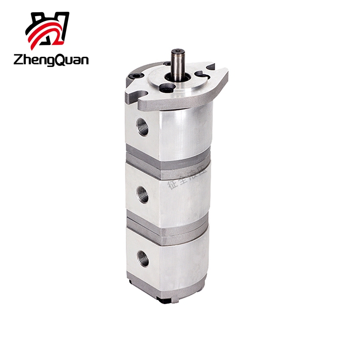 Zhengquan HGP-111A-F3/3/3R 3-stage triple gear pump HGP hydraulic pressure oil pump multi-stage ...