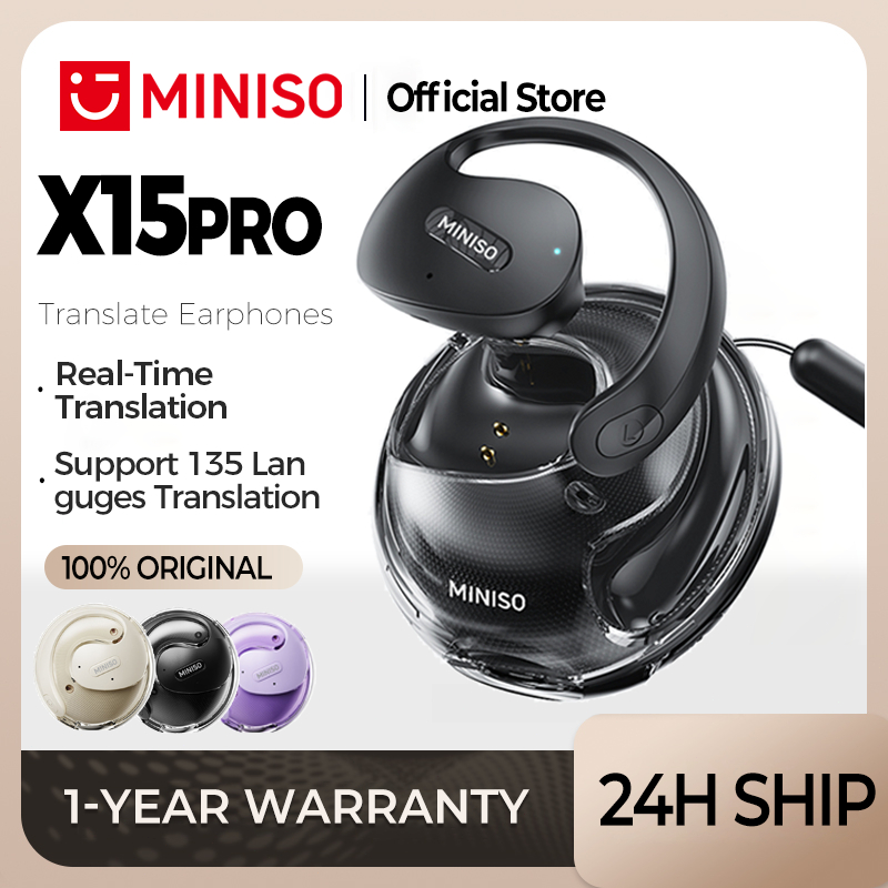 MINISO X15 Pro AI Smart Real-Time Translation Wireless Earphones ...