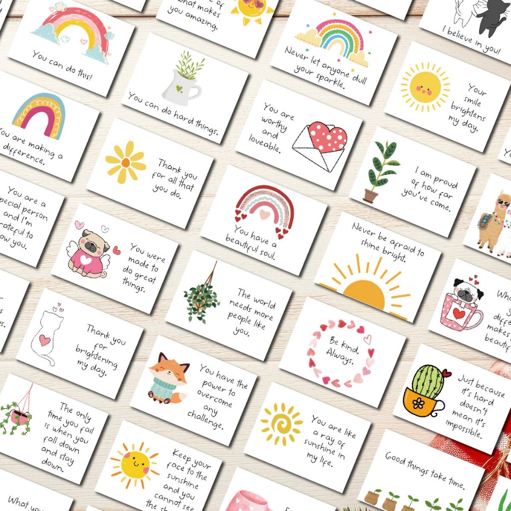 90Pcs, Positive Affirmation Cards, Thank You Cards, Encouragement Cards ...