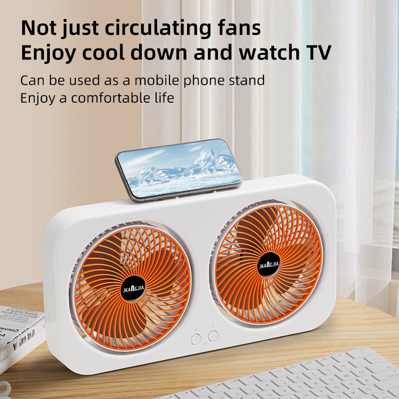 3600mah Double-Head Fan Quick Charge Super Cooling Adjustable C D ...