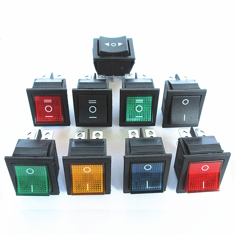 Kcd4 Rocker Switch Rocker Power Reset Push Button 4 Pins 6 Pins 2 Gears ...