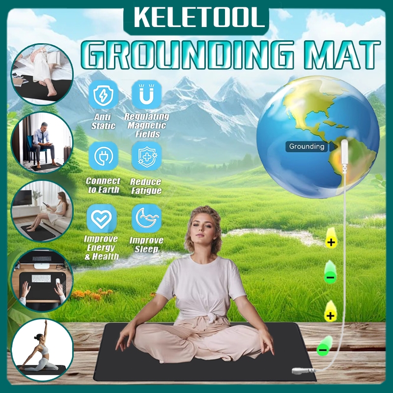 Grounding Mat Sleeping Improvement Grounded Foot Therapy Conductivity ...