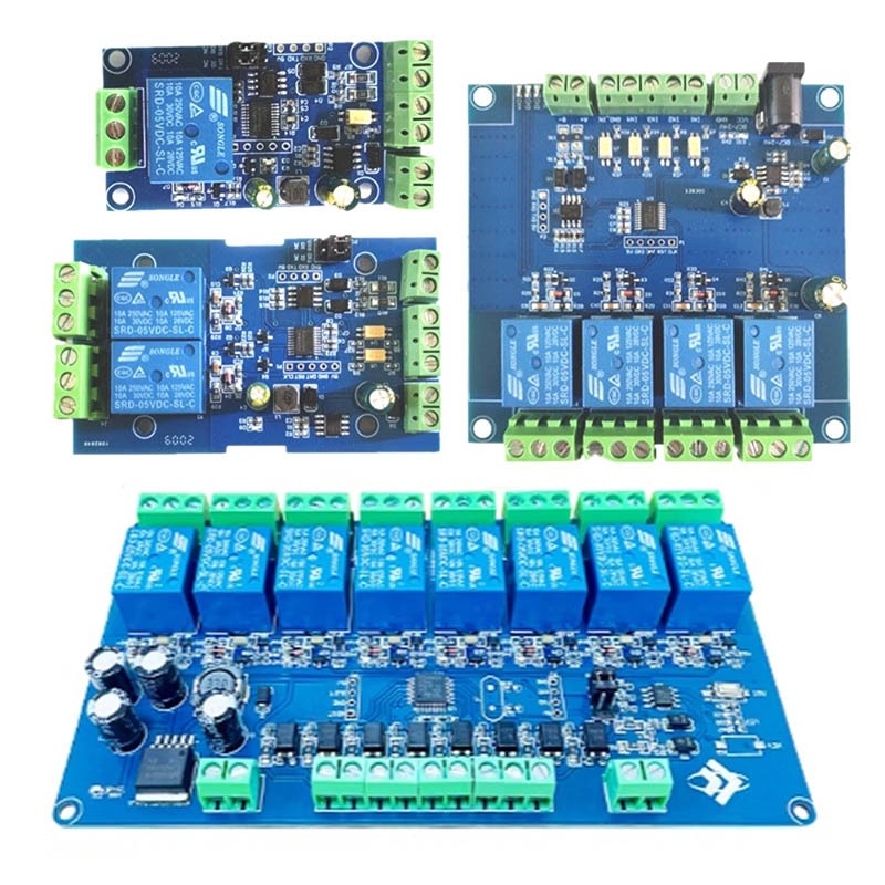 Modbus Rtu CH1 CH2 CH4 CH8 relay module switch input output RS485 TTL | Shopee Singapore