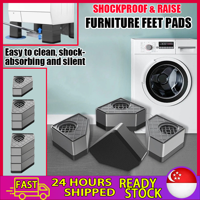 SG 4PCS Washing Machine Base Anti Vibration Pad Shock Noise Canceling ...