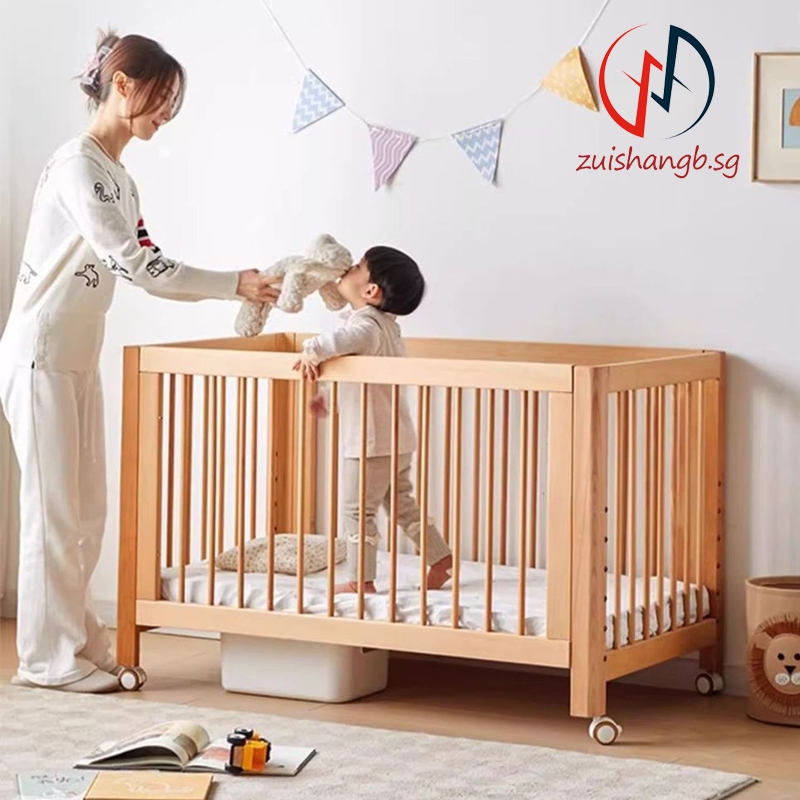 Baby Cot Solid wood baby crib Convertible Baby Cot - Dropside Mechanism ...