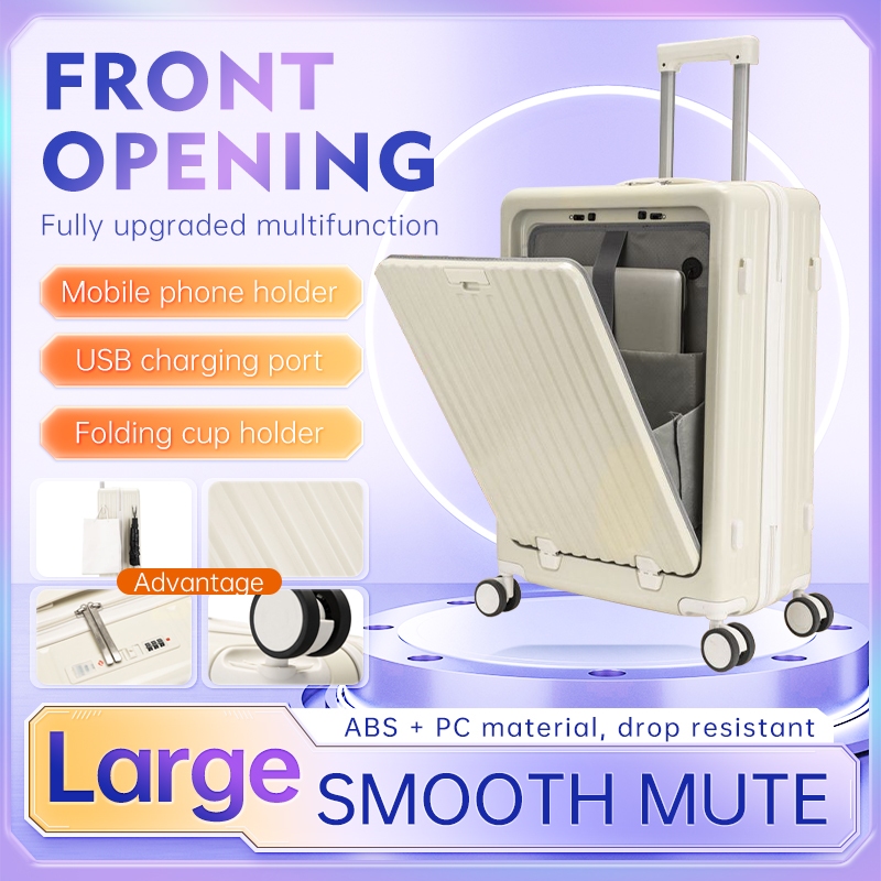 【SG Local Seller 】20/24/28 Large Front-opening suitcase with computer ...