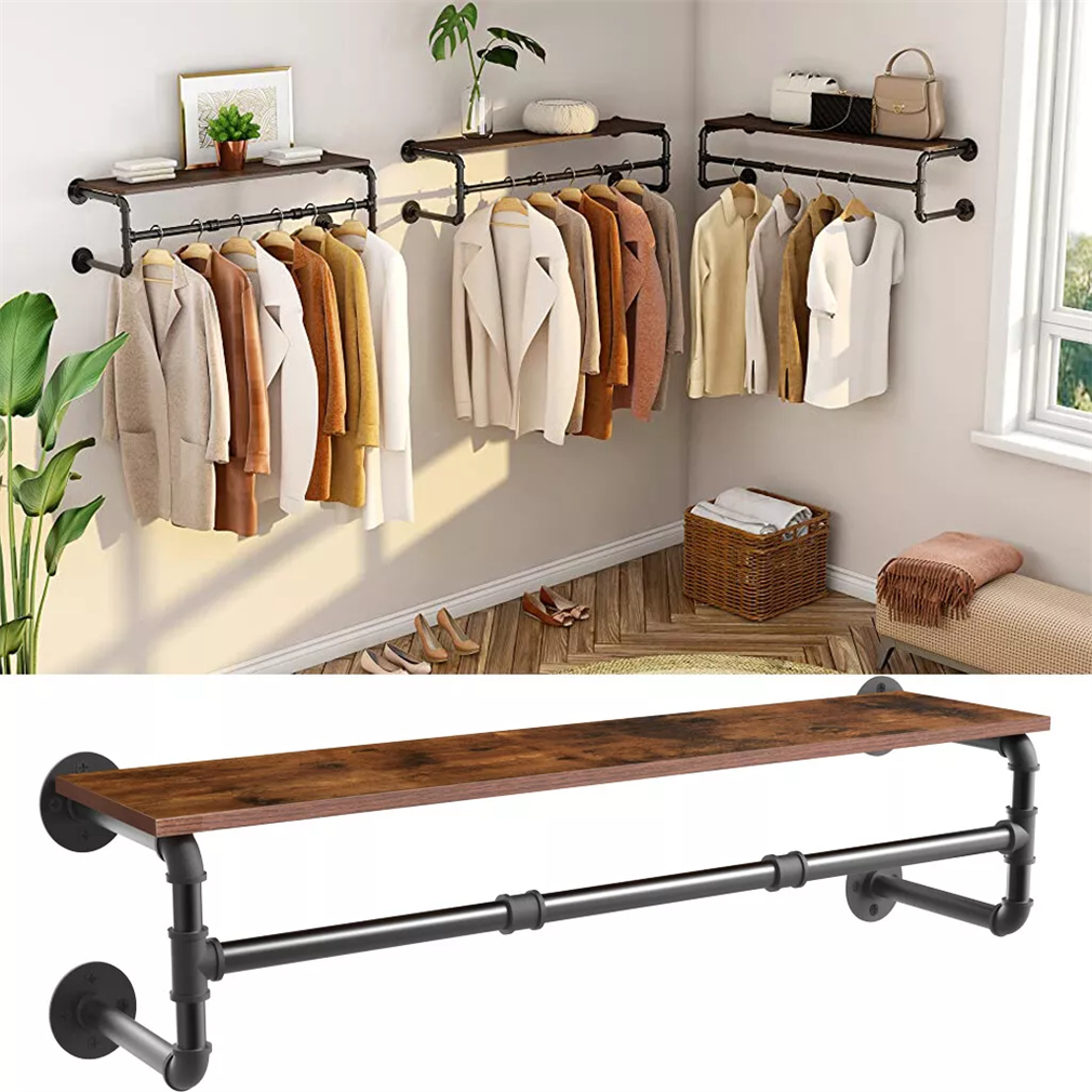 Industrial Pipe Clothes Rack Heavy Duty Clothes Rail Hanging Rack ...