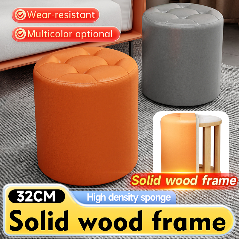 DY【SG Local Seller 】2025 Upgrade Modern Solid Wood Shoe Stool Anti-slip ...