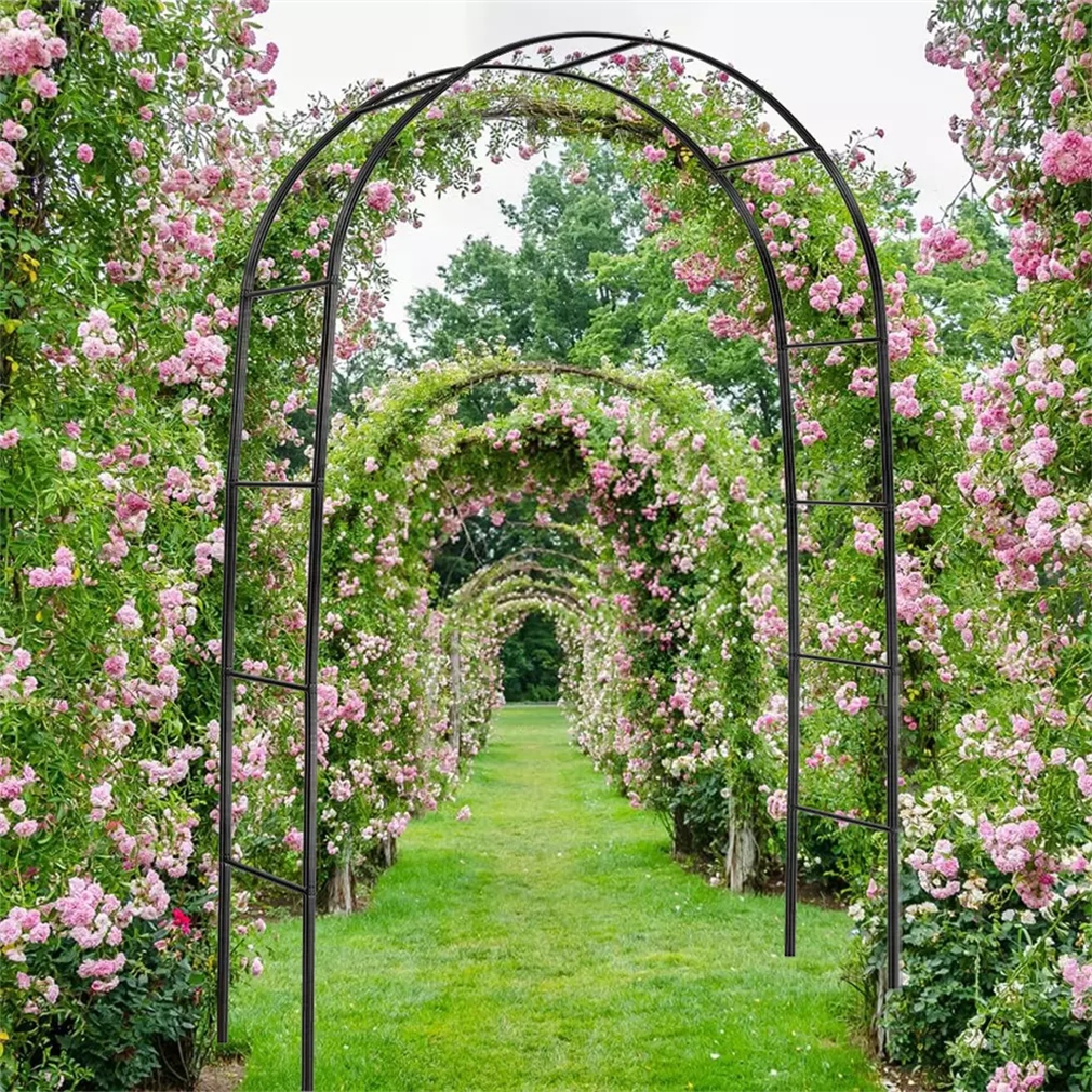 Rustproof Metal Garden Arch Rose Archway Pergola Arbour Climbing Plants ...