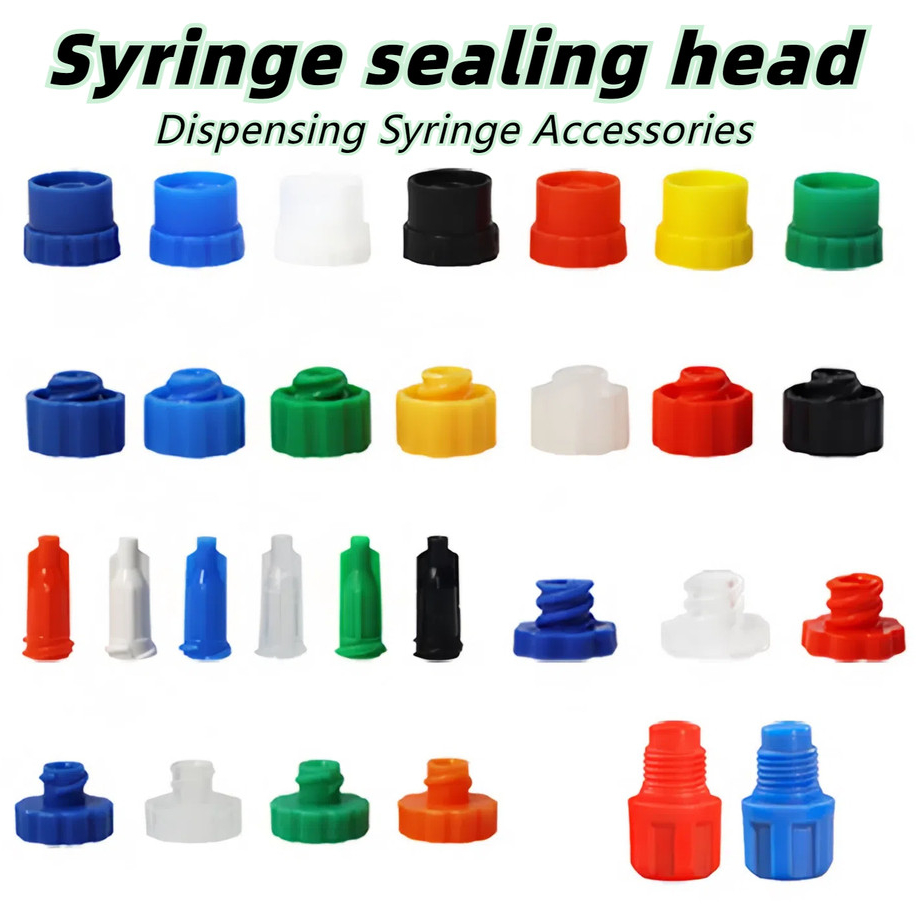 30pcs High Quality PP Screw Syringe Plug, Multiple Colors Dispensing Luer Lock Glue Syringe ...
