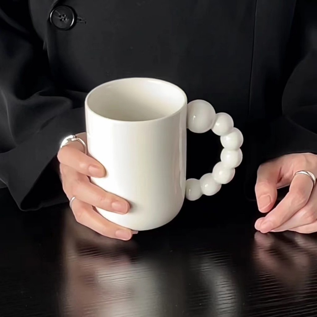 Matcha Mug Water Cup Coffee Cute Glass ins Style Nordic Colorful Beads ...