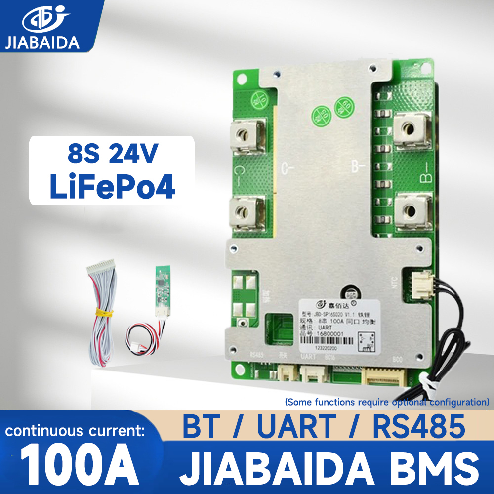 JBD Smart Bms 8S 24V LFP Lithium Balance Board BT UART RS485 100A ...