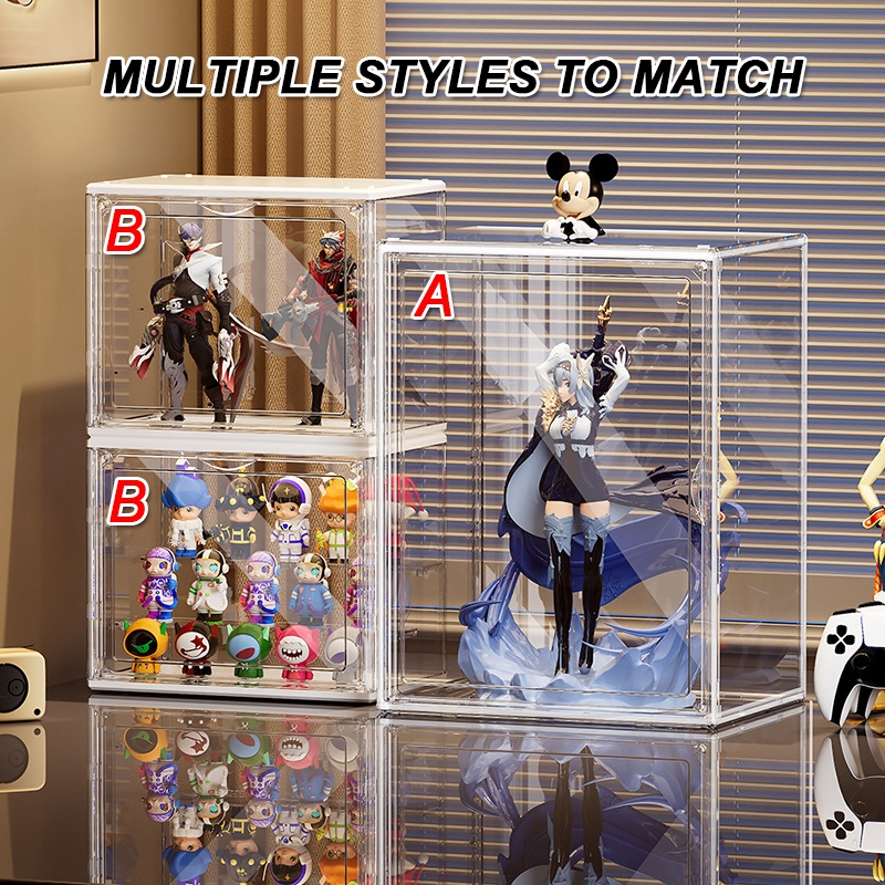 【SG Stock】LED Acrylic 2/3/4 Layers Storage Box Transparent Display Box ...