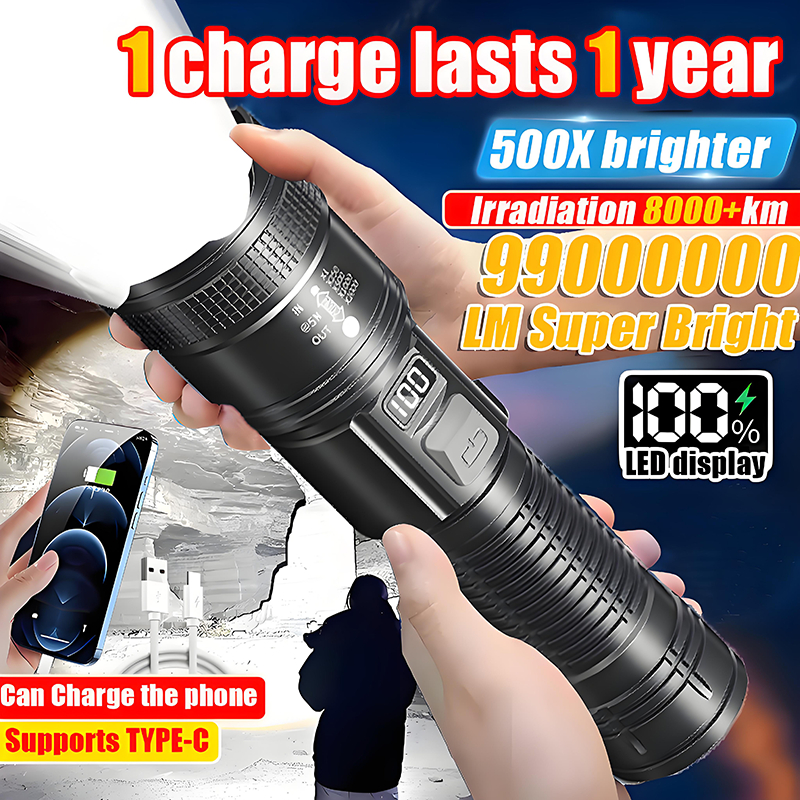 【72 hours of continuous use】Super Bright torchlight ultra bright ...