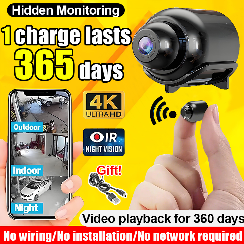 【24 hours delivery】4K Mini cctv wireless camera outdoor cctv home ...