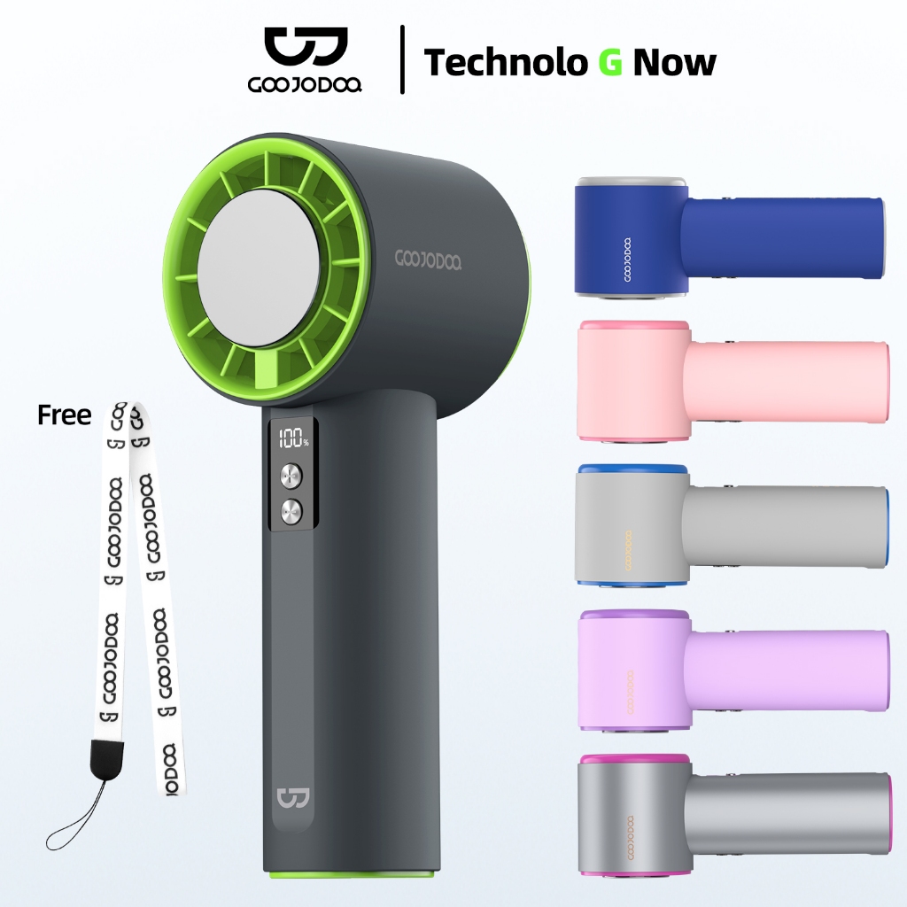 GOOJODOQ Mini Handheld Fan 4000mAh With Cold Compress Refrigeration ...