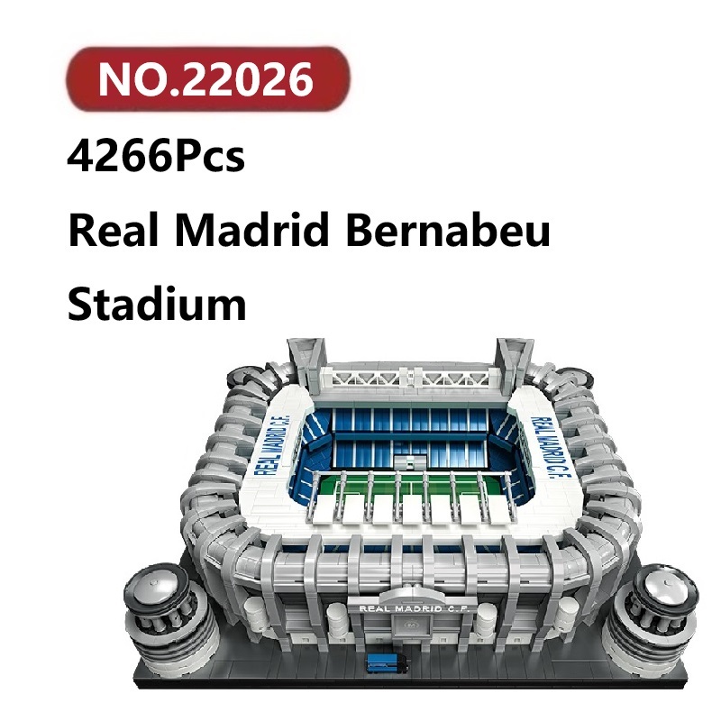 Madrid Santiago Bernabéu Football Stadium Building Blocks 4266 Pcs ...