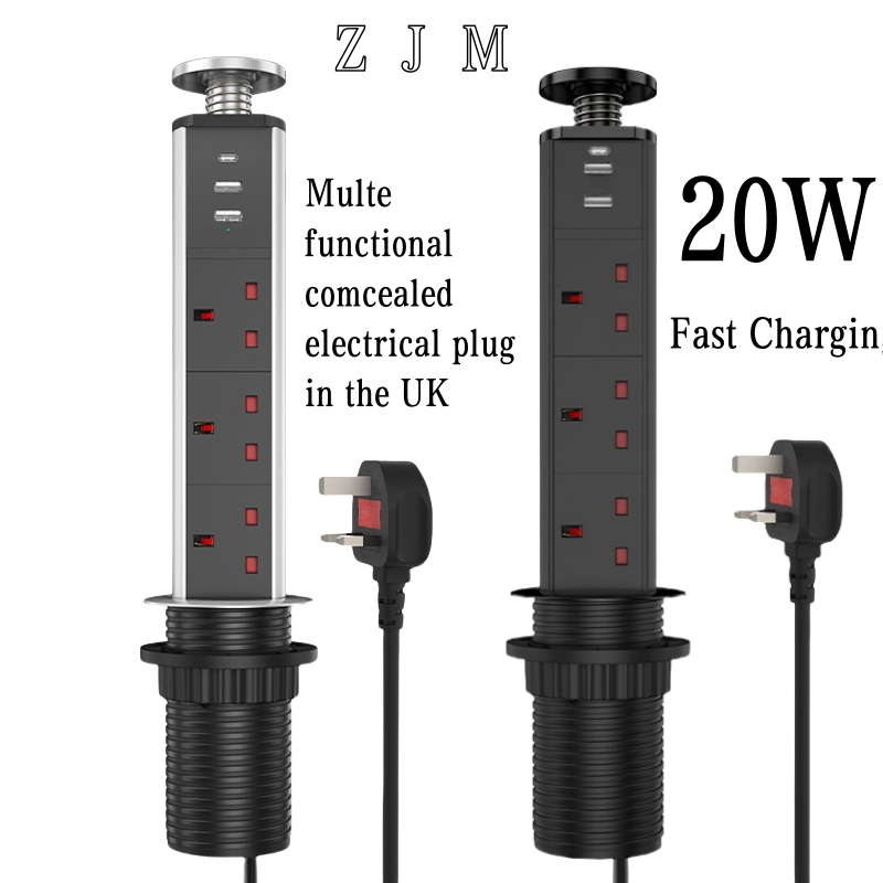 SG Stock 】2025 new power hidden socket for office desktop appliances ...